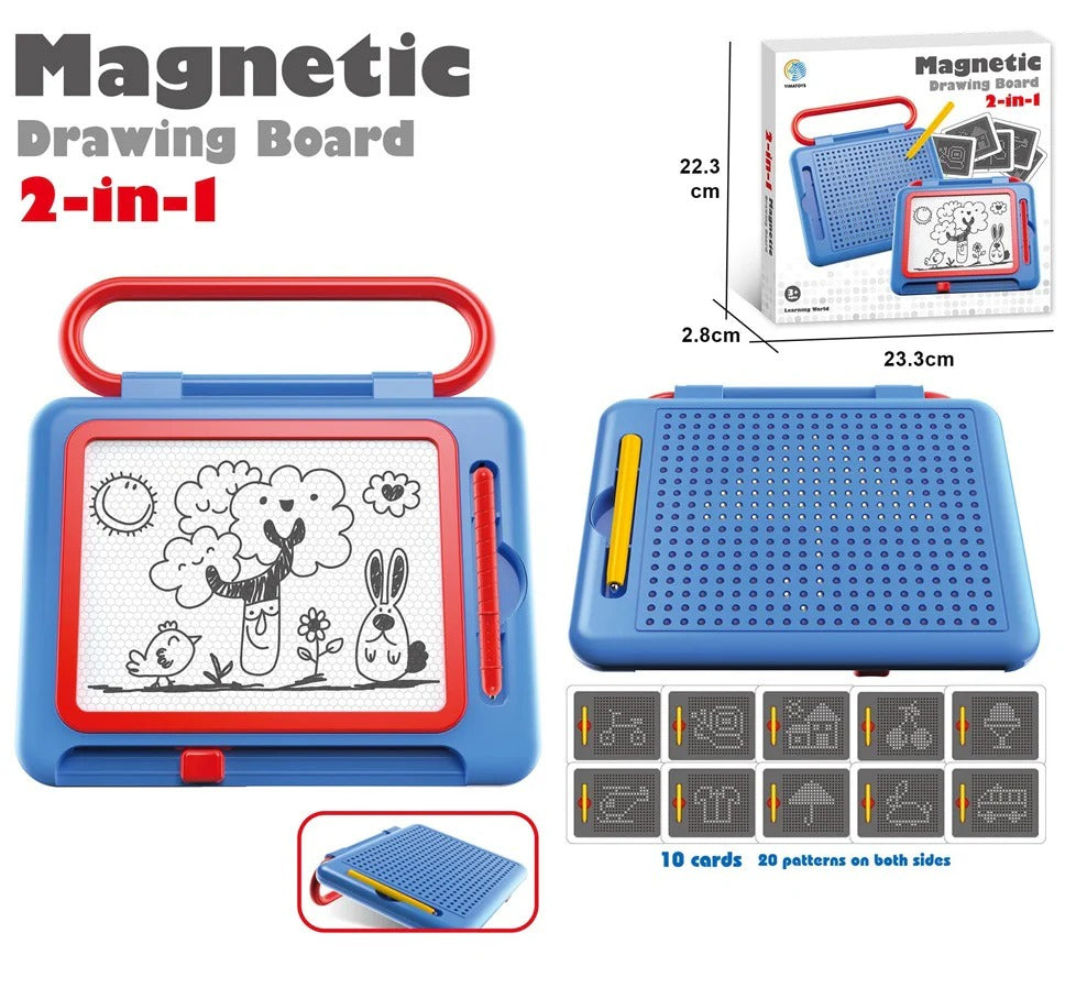 2-in-1 Magnetic Drawing Bead Board (10 Patterns) – JustForKids